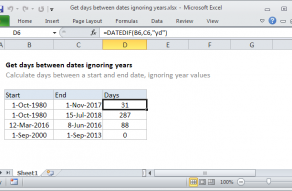 Excel DATEDIF function | Exceljet